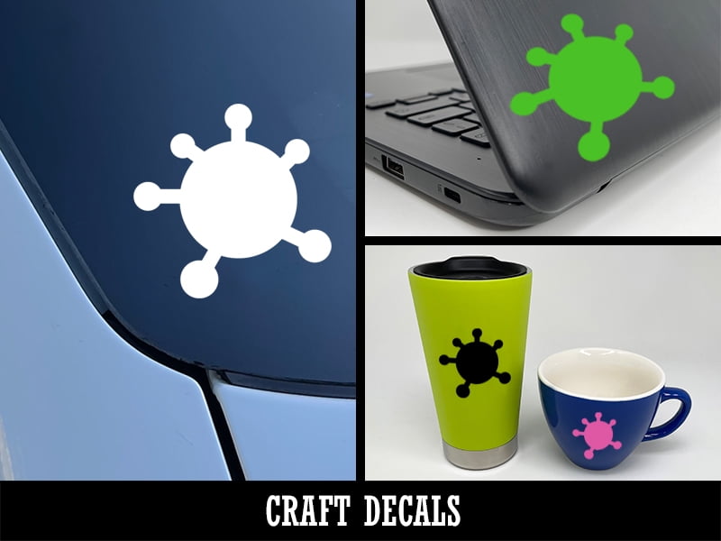Virus Symbol Solid Craft Vinyl Indoor Outdoor Decal Sticker - Lavender ...