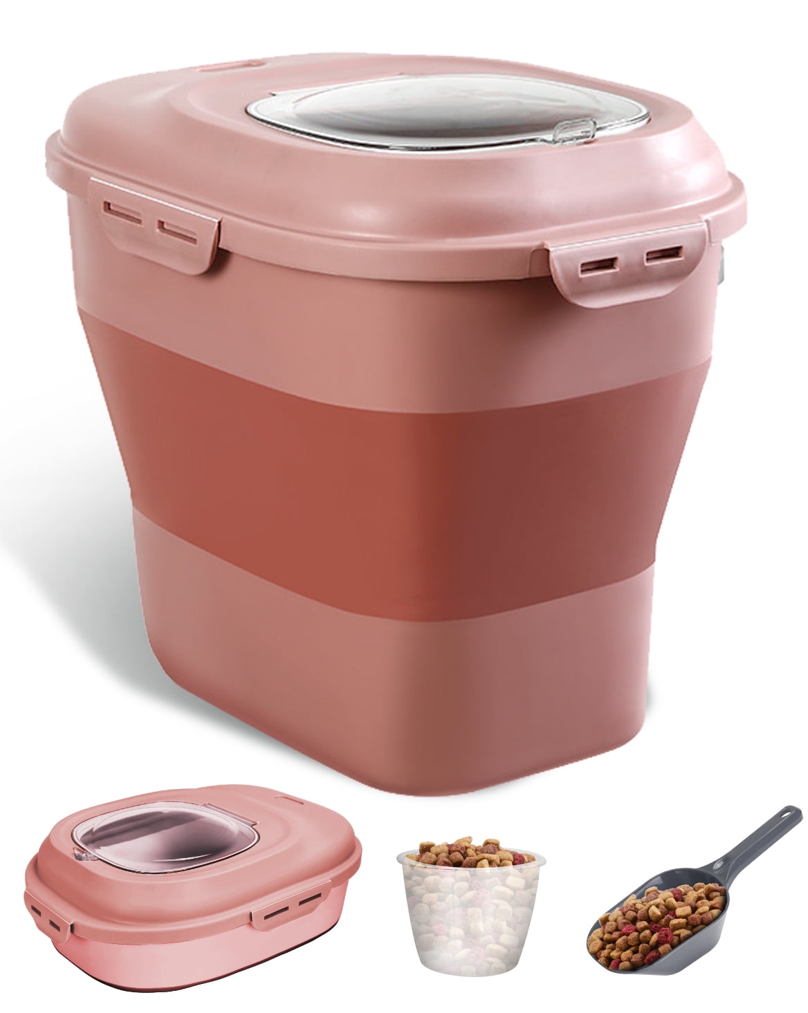 SSAWcasa Dog Food Storage Container,30lbs Collapsible Pet Food ...