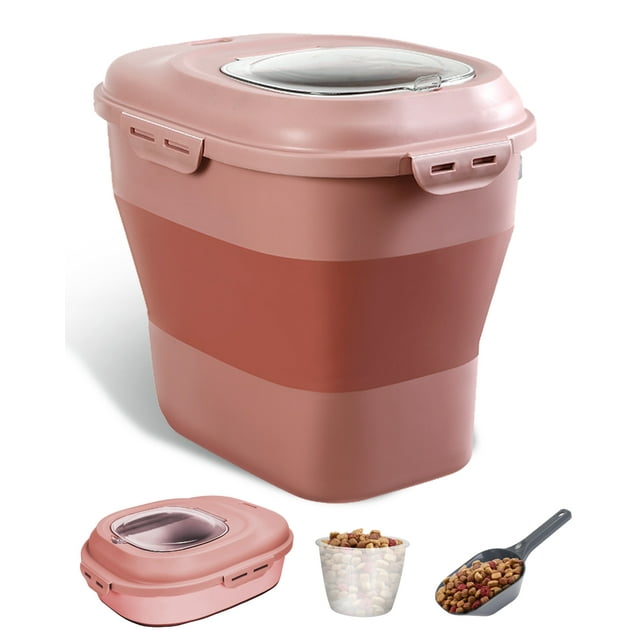 SSAWcasa Dog Food Storage Container,30lbs Collapsible Pet Food ...
