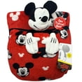 Mickey Mouse Kids Travel Set w/ Throw, Pillow Buddy & Decorative Pillow ...