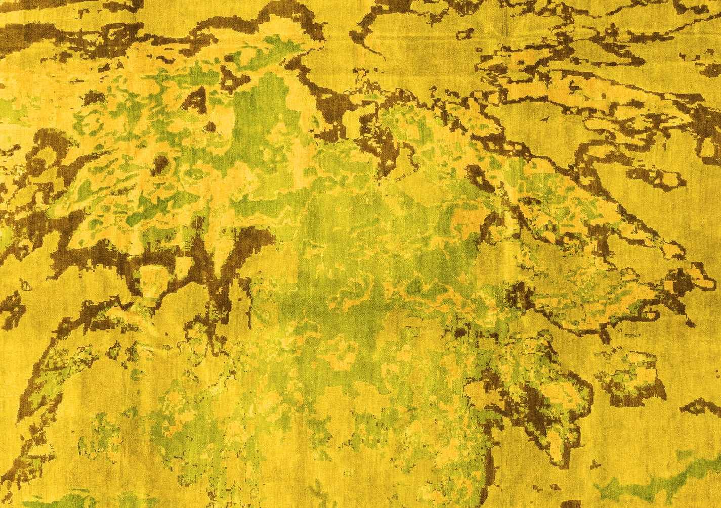 Ahgly Company Indoor Rectangle Abstract Yellow Modern Area Rugs, 2' x 4 ...