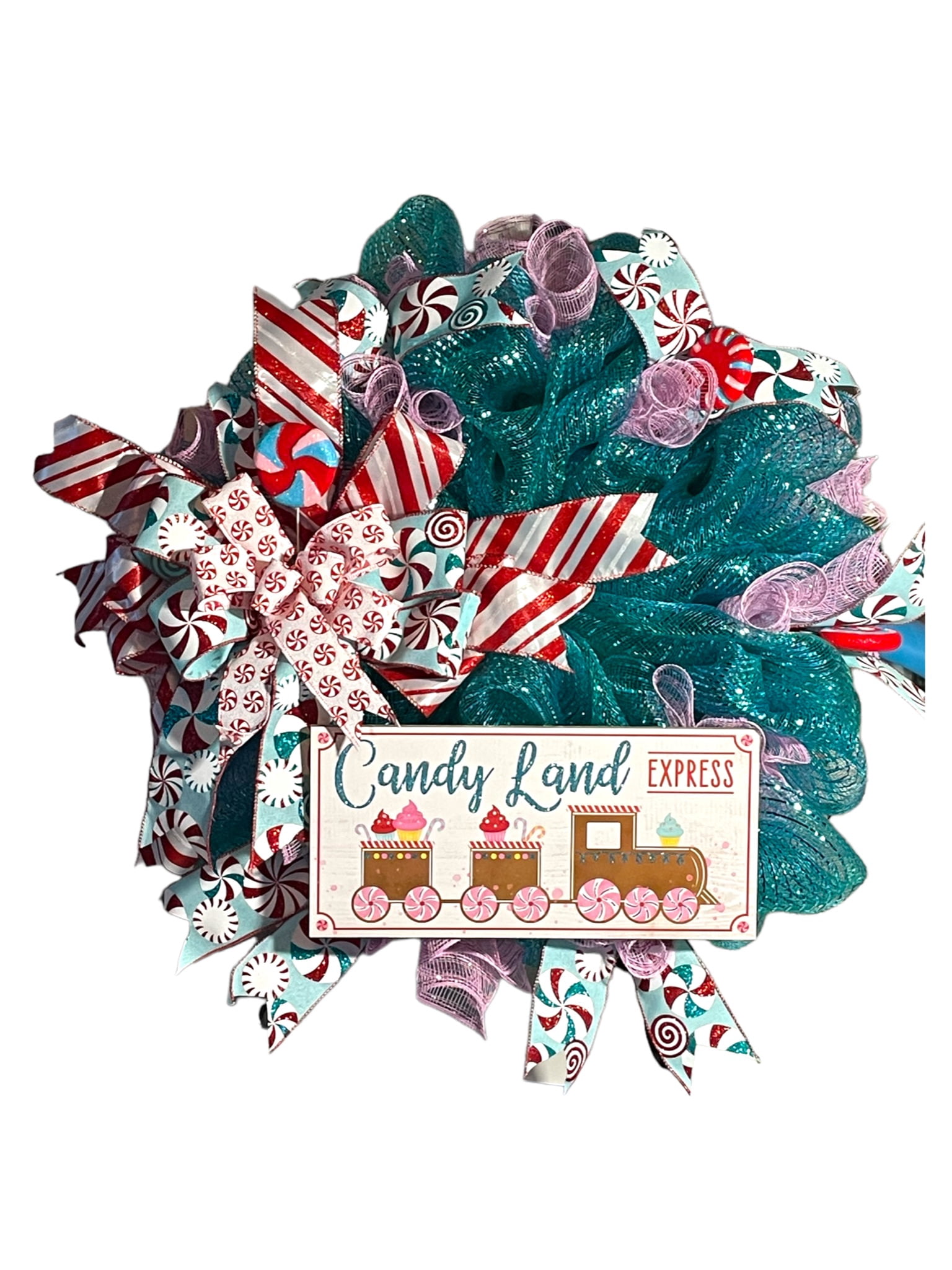 Candy Land Express Christmas Wreath, Christmas Décor - Walmart.com