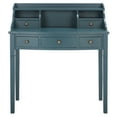SAFAVIEH Landon Teal Writing Desk, 5-Drawer, Chic Pine Wood - Walmart.com