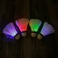 4pcs Dark Night Colorful LED Badminton Shuttlecock Birdies Lighting ...