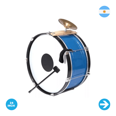 Bass Drum Argentine Leguero Drum Number 4 with Leather Head - Walmart.com