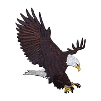 Bald Eagle Landing Embroidered Iron-On Patch, 3.88 Inch x 3 Inch ...