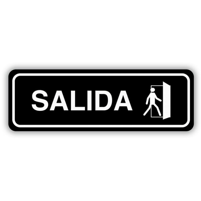 Signs ByLITA Standard Salida Sign (Black) - Small - Walmart.com