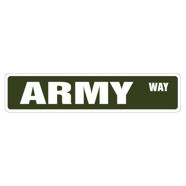 ARMY Street Sign new signs military soldier | Indoor/Outdoor | 36" Wide ...