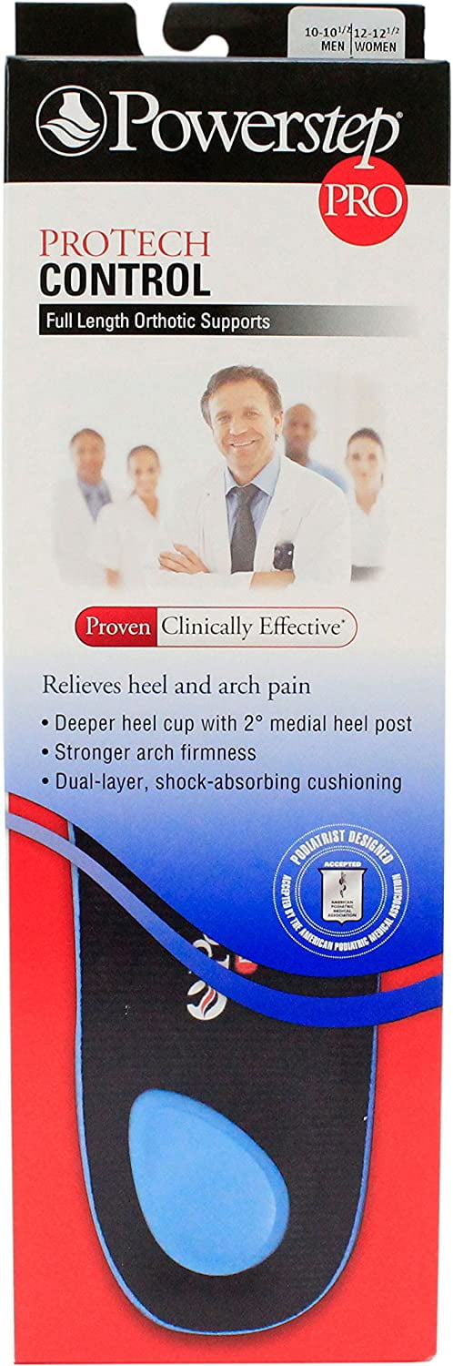 Powerstep SIZE G Protech CONTROL Full Length Orthotics W: 12, M: 10 ...