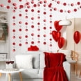 5 Pieces Red,Pink Round Dots Garland Graduation Party Hanging Decor ...