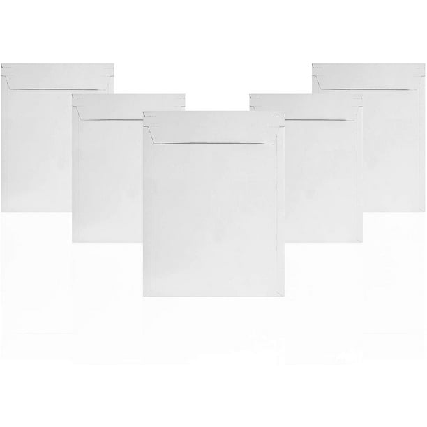 Pack of 25 White Rigid Mailers 6 x 8 Paperboard Photo Mailers 6x8 Stay ...