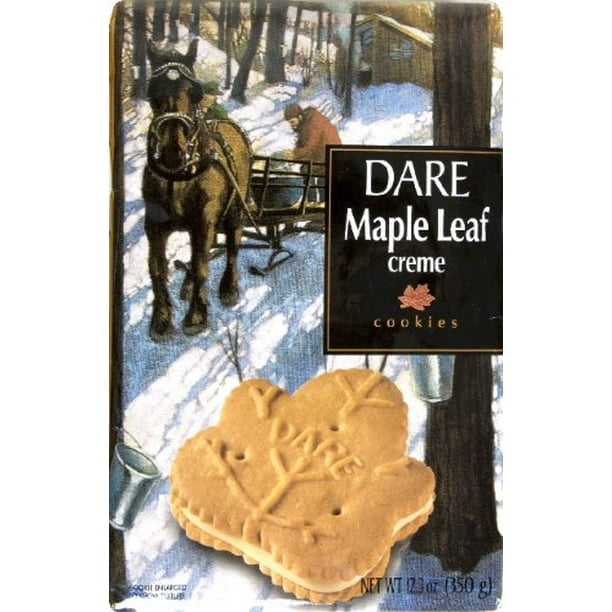 Dare Maple Leaf Creme Cookies Made with Real Maple Syrup 12.3 Oz ...