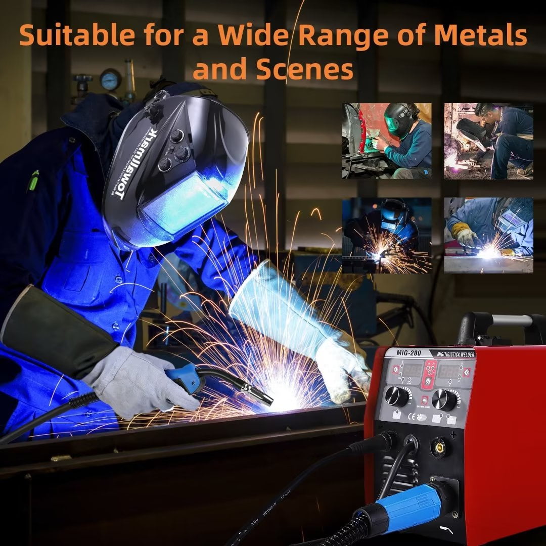 Buy 200Amp MIG Welder, 110V&220V Dual Voltage, MIG(2T/4T), Lift TIG ...