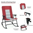 Gymax Set of 2 Padded Folding Rocking Chairs Patio Garden Yard Camping ...