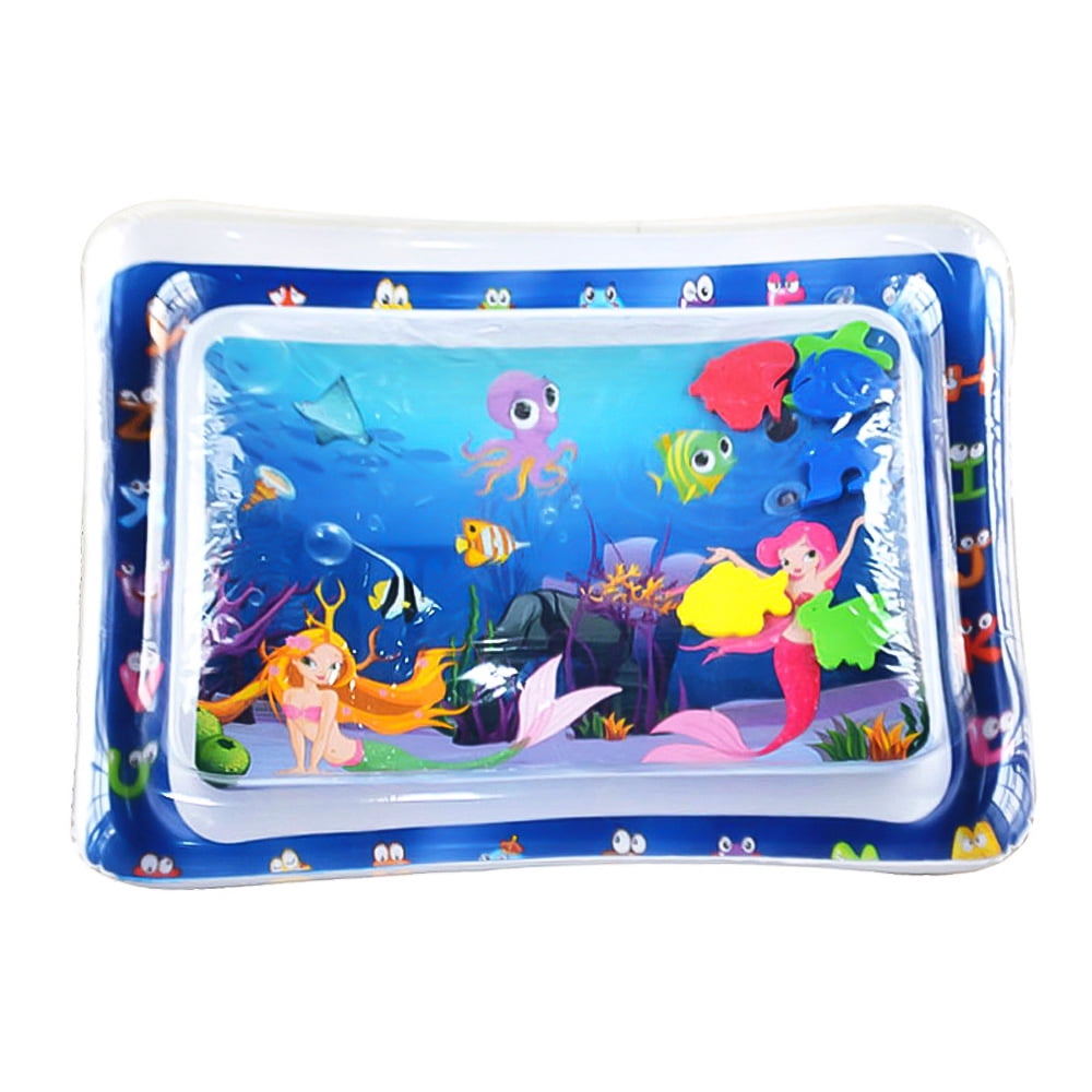 Gecheer Tummy Time Mat for Boys Girls PVC Inflatable Play Mat for ...