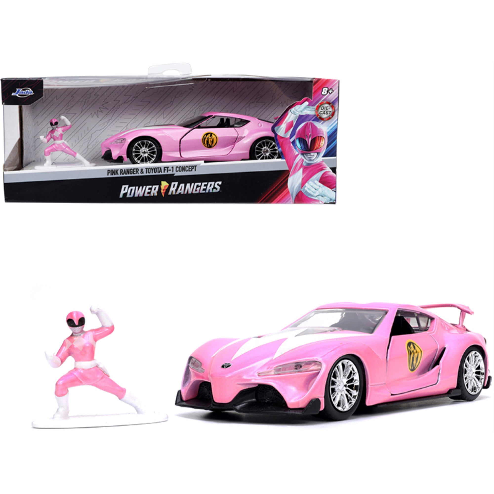 Toyota FT-1 Concept Pink Metallic and Pink Ranger Diecast Figurine ...