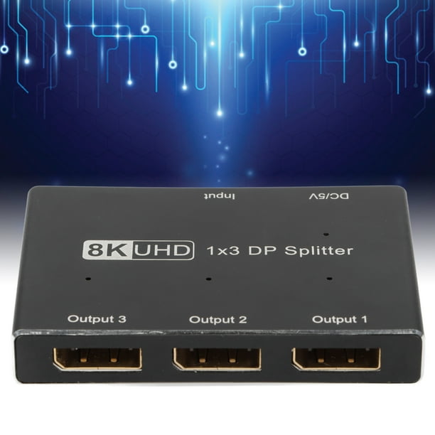 Kozecal 1x3 DisplayPort Splitter Triple MST SST Hub DP 1.4 Splitter For IOS System For System ...