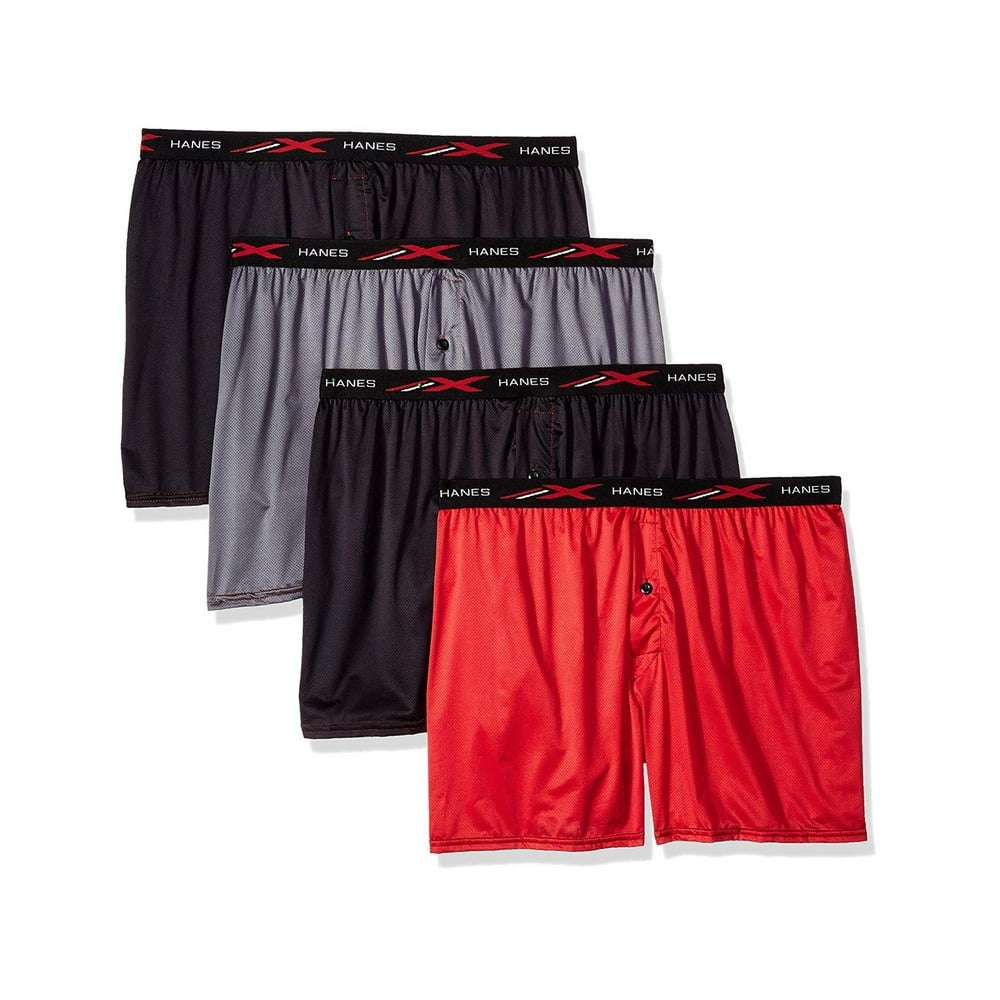 Hanes - Men's X-Temp Stretch Mesh Boxer, 4 Pack - Walmart.com - Walmart.com