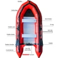 Seangles 4 Person Inflatable Boat with Aluminum Floor and Transom ...