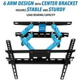 Mount-It! Full Motion Dual Arm TV Wall Mount w/ Extension - Walmart.com