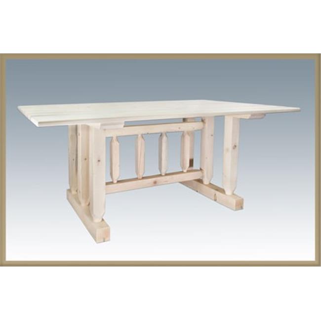Homestead Collection Dining Table, Trestle Based Lacquered - Walmart.com