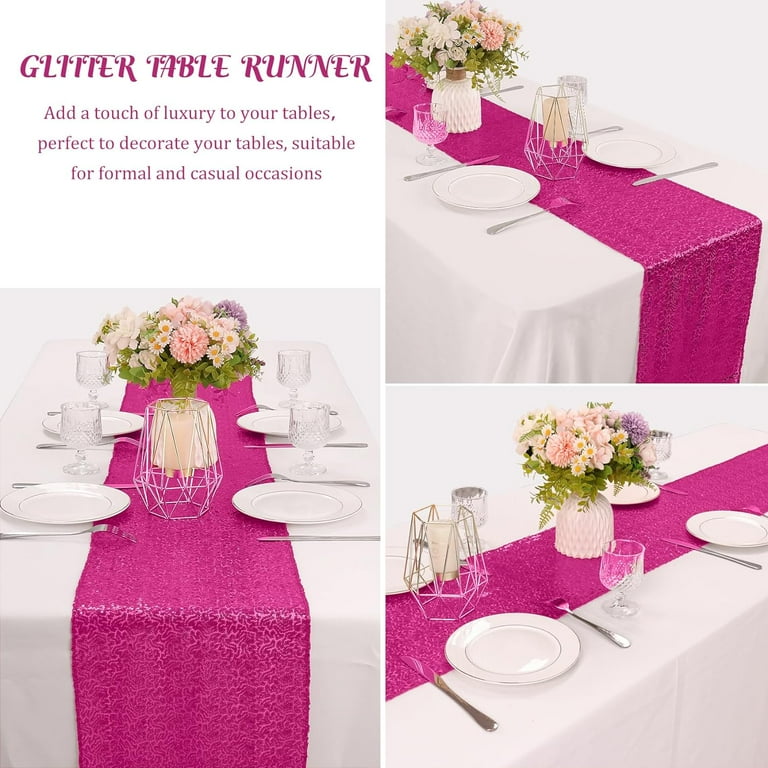 Hot Pink And Lime Green Table Runners