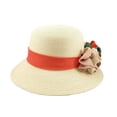 Deluxe Flower Straw Sun Hat - Walmart.com