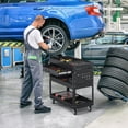 3 Tier Rolling Tool Cart on Wheels, 550 LBS Tool Cart with Drawers ...
