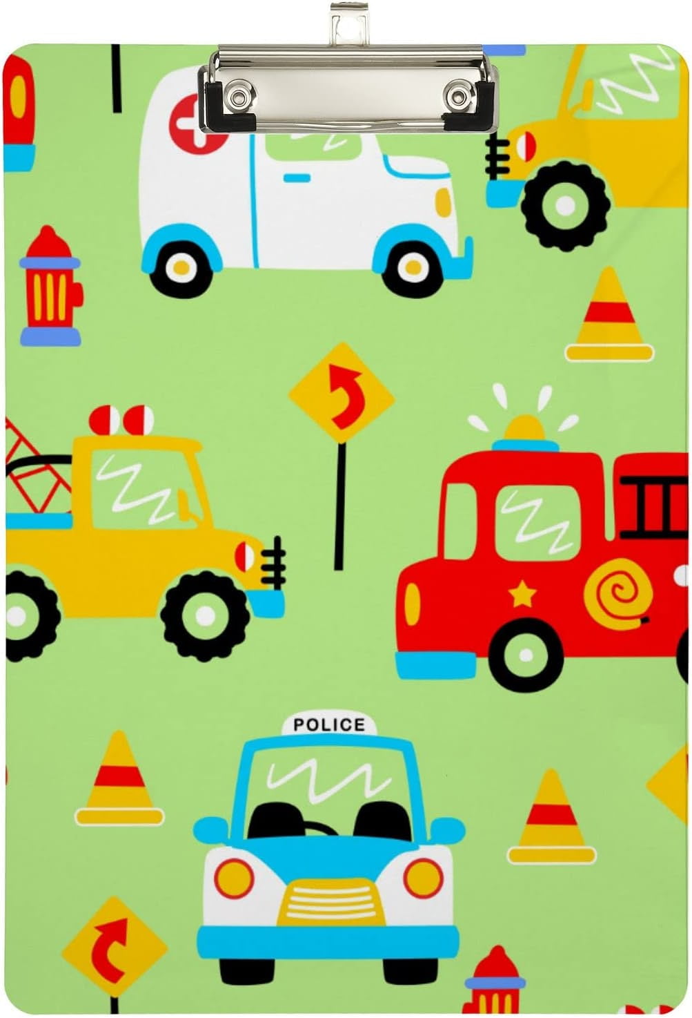 FMSHPON Cartoon Rescue Vehicle Clipboard Hardboard Wood Nursing Clip ...
