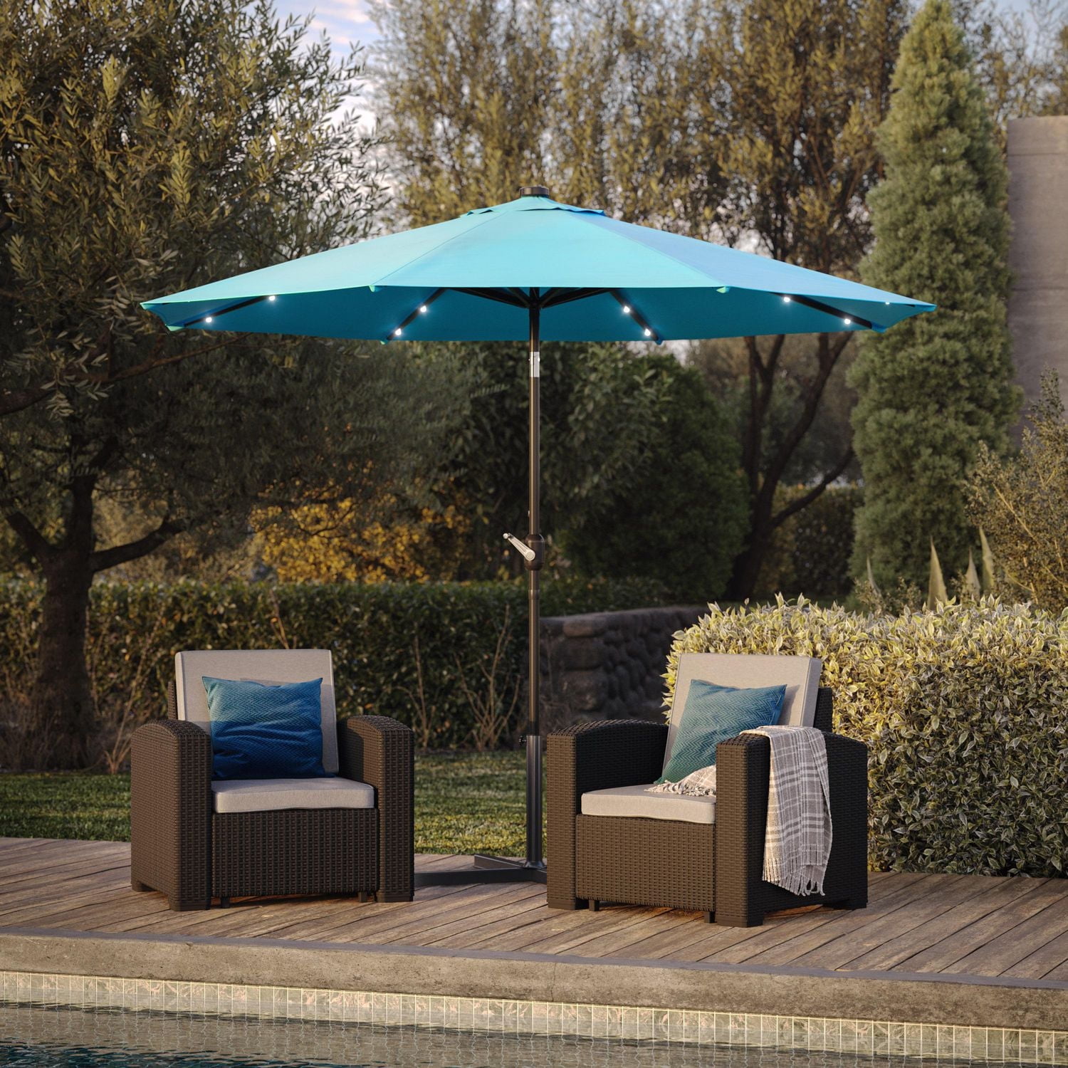 Click here for Corliving Pegasus 9ft Round Tilting Patio Umbrella... prices