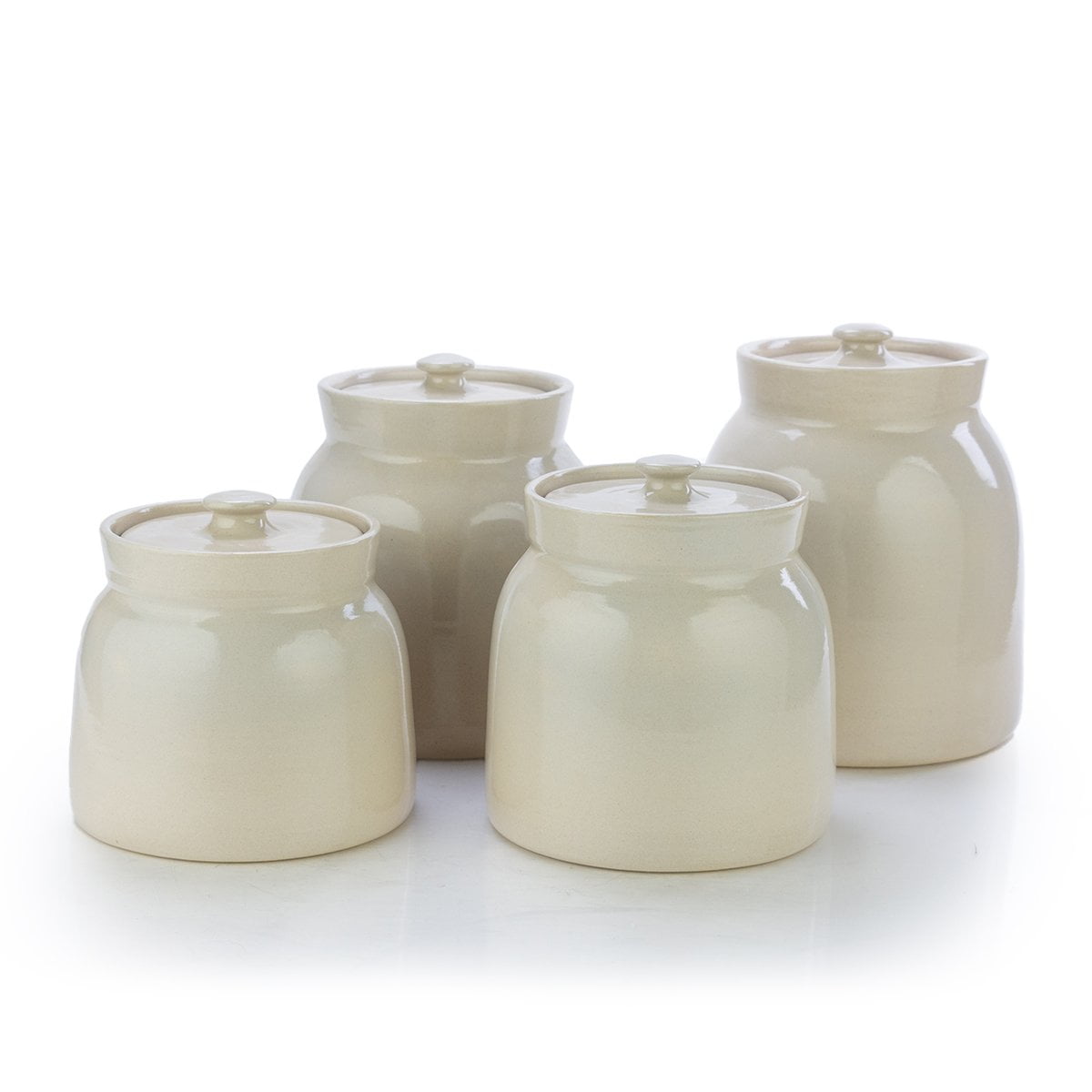 Martinez Pottery Hand Turned Large Ceramic Kitchen Canister Set ...