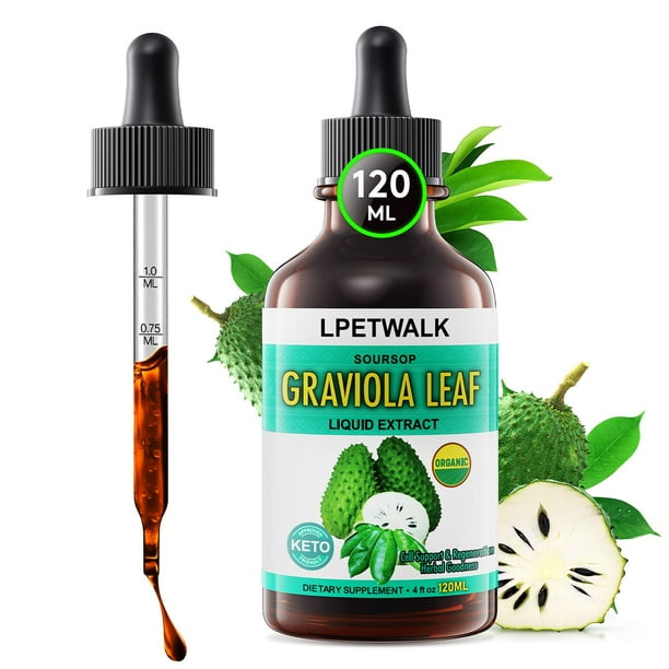 Extracto líquido de hoja de graviola, 120 ml (4 fl oz), guanábana ...