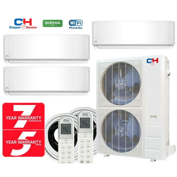 Cooperandhunter 48000 Tri Zone 12k 18k 18k Ductless Mini Split Air