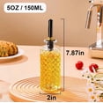 2PC 5oz Glass Syrup Dispenser Bottles with Precision Metal Pour Spouts ...