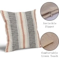 Black Orange Pillow Covers 18x18 Set of 2 Fall Colored Dot Striped ...