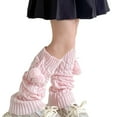 Avrntaa 2 Pc Sweet Girls Leg Warmers Set Soft Cable Knit Stockings ...