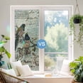 Colorful Bird Leaves Tree Branch Window Privacy Film, Rainbow Film ...