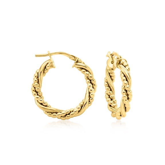 Ross-Simons Italian 18kt Gold Over Sterling Jewelry Set: Hoop Earrings ...