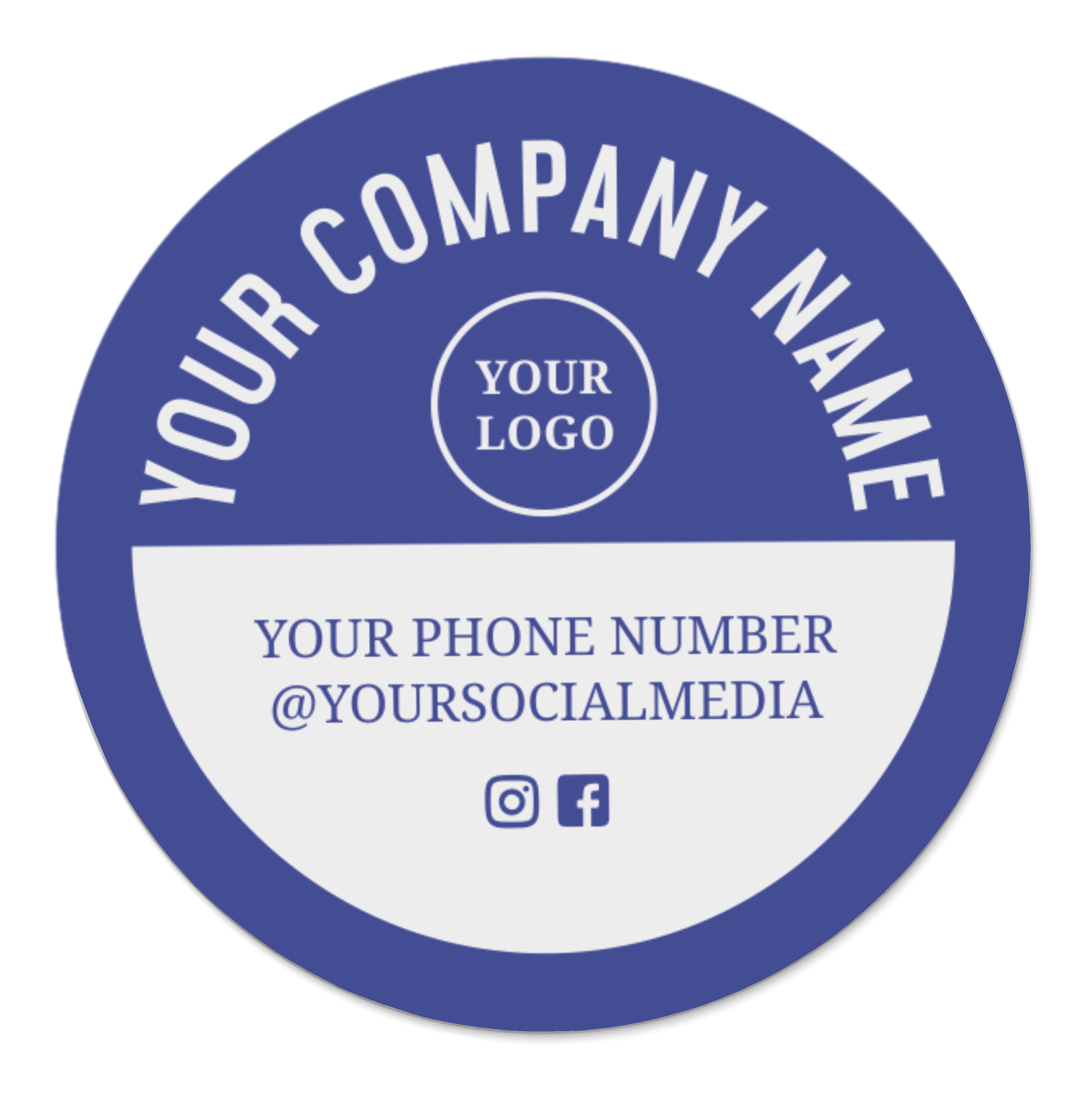 Printtoo Label Stickers for Small Business -100 RoundCustom Vinyl ...