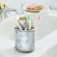 Autumn Alley Farmhouse Toothbrush Holder | Rustic Gray Metal | Bathroom ...