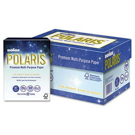 Boise POL-8511 POLARIS Copy Paper- 8 1/2 x 11- 20lb White- 5-000 Sheets ...