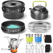 IMAGE 12 Piece Stainless Steel Camping Mess Kit - Walmart.com