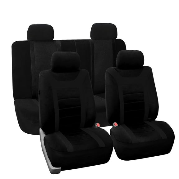 FH Group Full Set Cloth Car Seat Covers, Universal Fit Front and Split ...