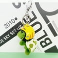 Leadrop Plush Turtle Keychain with Helmet Metal Ring Funny Soft Fuzzy ...