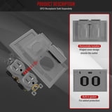 Enerlites Horizontal Duplex Outdoor Outlet Cover, Weatherproof ...