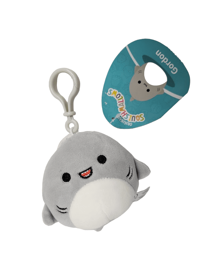 Squishmallows Official Kellytoys 3.5 Inch Gordon the Shark Clip-On ...