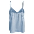 CAIVO Womens Casual Tank Tops Elegant Summer V Neck Lace Trim Pleated ...