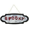 Northlight 20.5" Red and Gray Animated 'Spooky' Halloween Sign ...