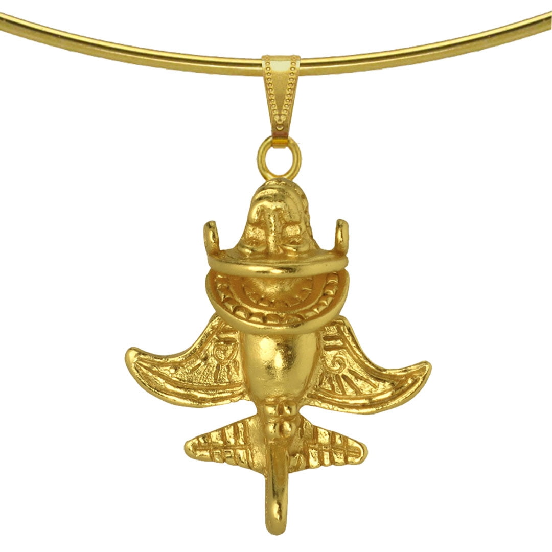 Across The Puddle, 24k Gold Plated Ancient Golden Jet-5 Omega Choker ...