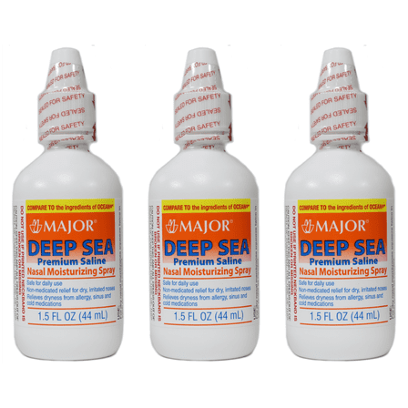 Ocean Saline Nasal Congestion Natural Non Medicated Relief Spray 3.5 oz ...